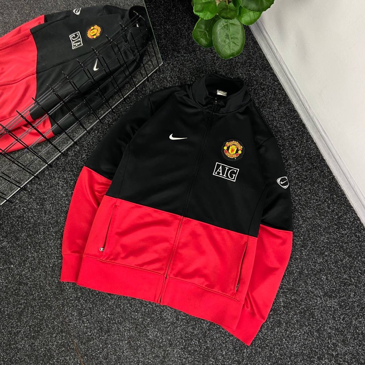 Nike × Vintage Nike Vintage Track Jacket Manchester United Big Back ...