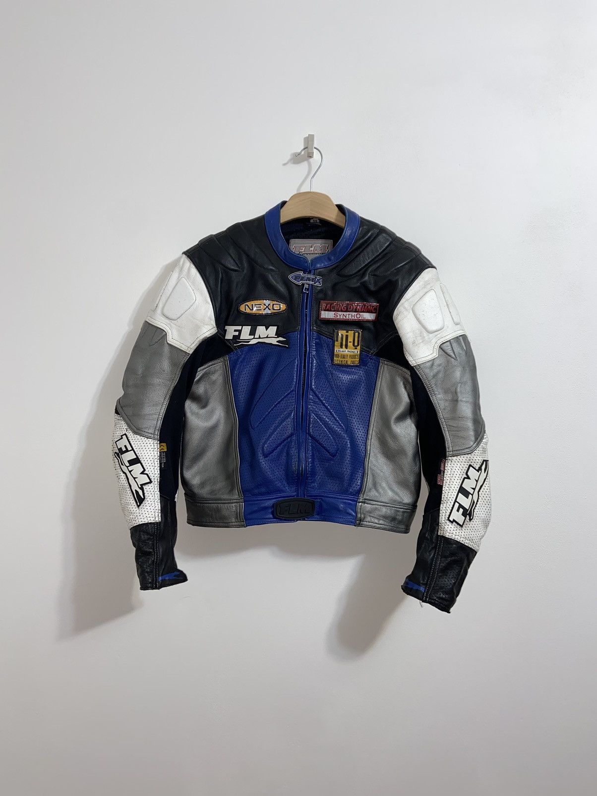 Leather Jacket × Racing × Vintage FLM Leather Moto Racing Jacket | Grailed