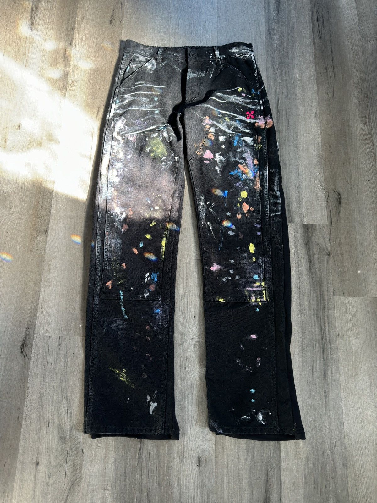 Off-White Off-White Paint Splatter Carpenter Pants | Grailed