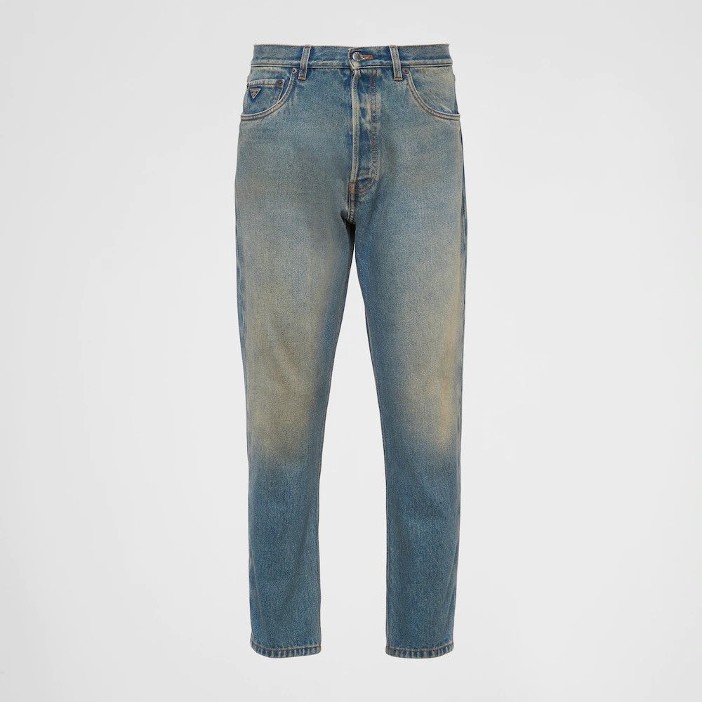 Prada PRADA JEANS PANTS DENIM WORKWEAR LUNA ROSSA RED TAB BLACK | Grailed