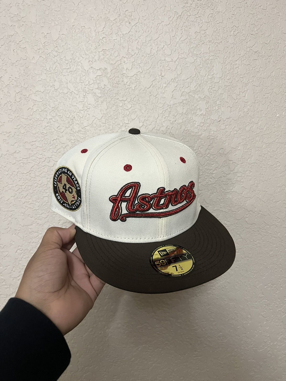 New Era 7 1 2 Houston Astros Script Shock Drop Exclusive Fitted Grailed
