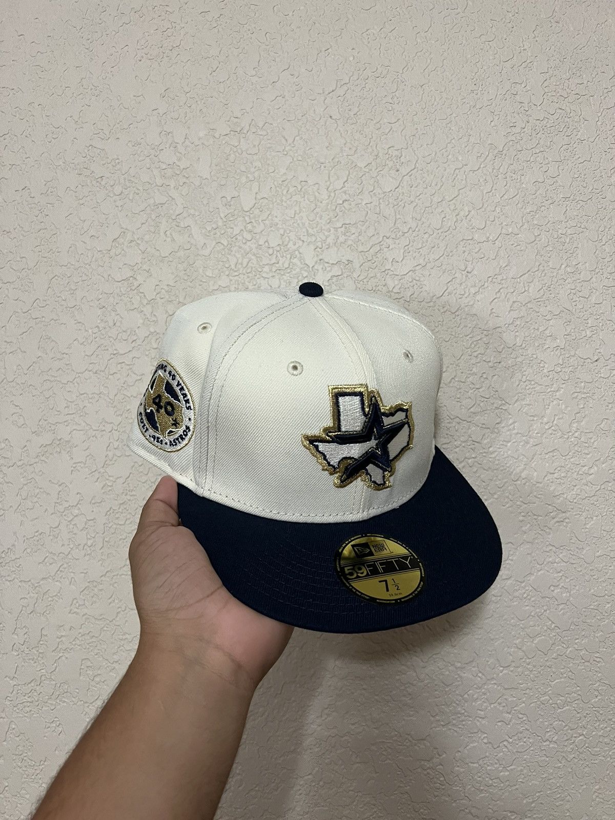 New Era 7 1/2 Houston Astros My Hatstop 40 Years Gold UV | Grailed