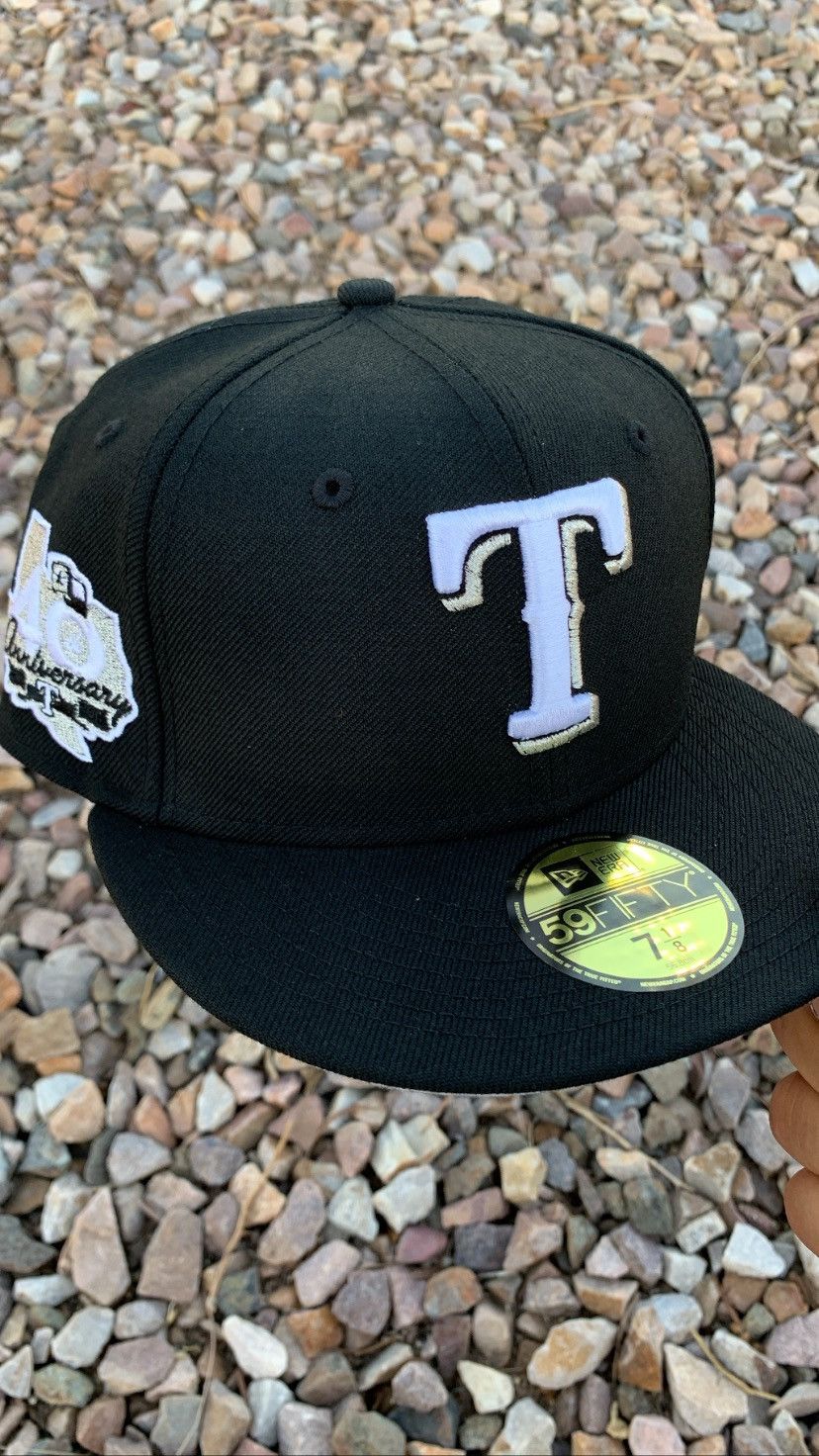 New Era Texas Rangers “Metallic Silver Terminator” 40th Anni 7 1/8 ...
