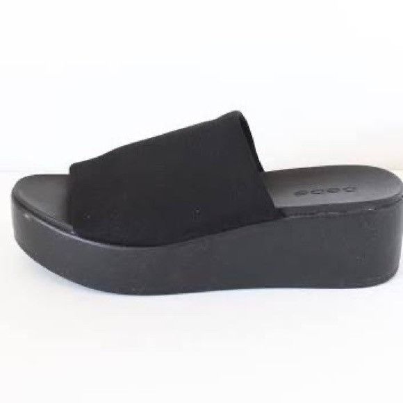 Bebe Bebe Vintage 90’s Y2K Black Platform Slides | Grailed