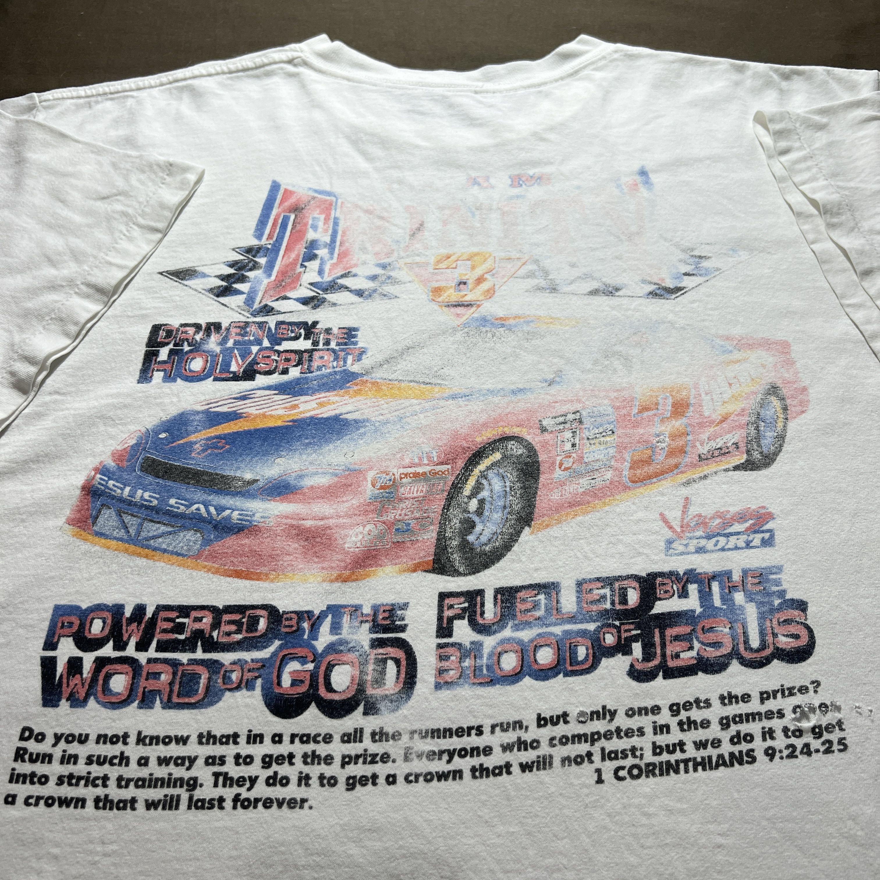 Vintage Vintage 90s the trinity 3 racing nascar Jesus God Bible Holy ...