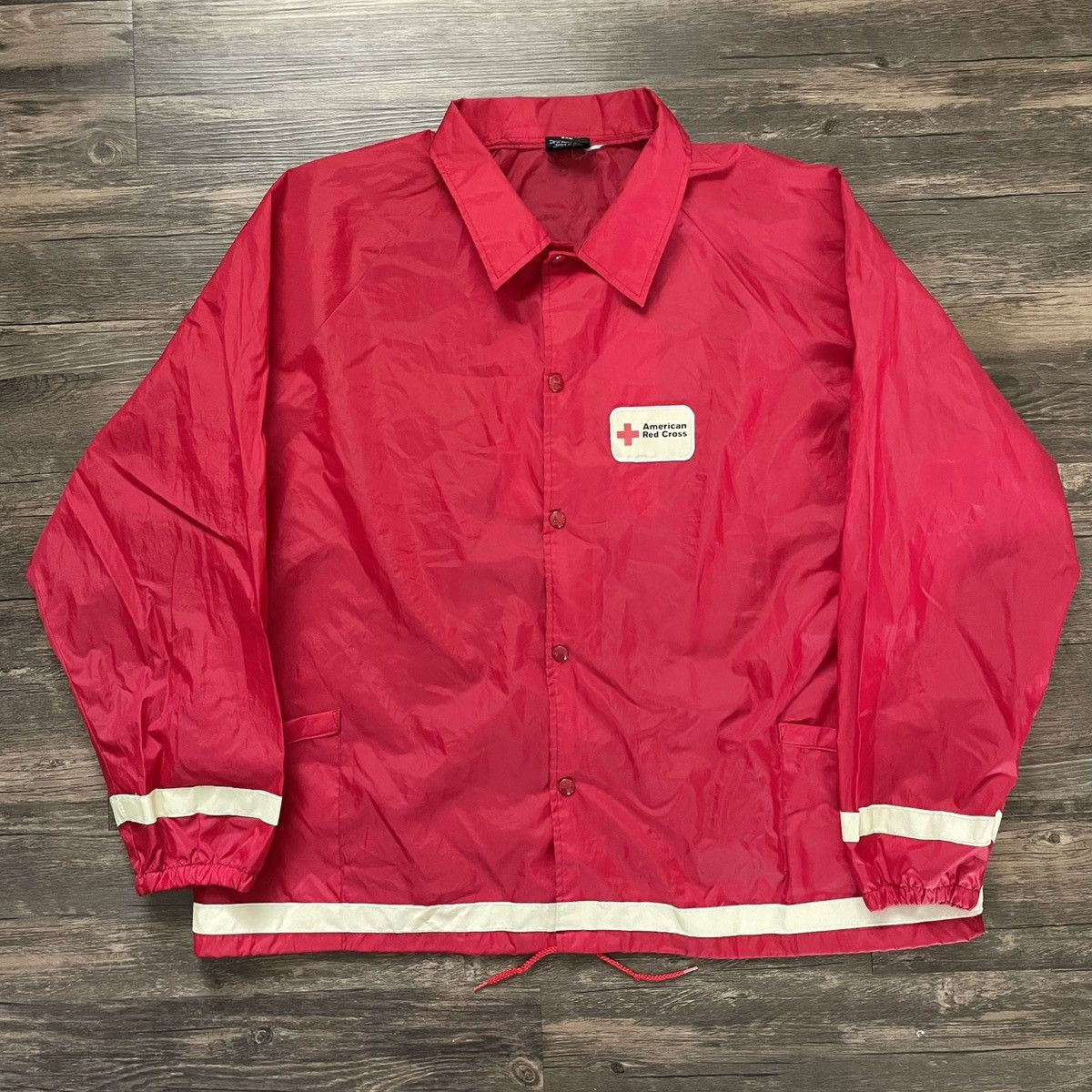 Vintage Vintage 1980s American Red Cross Windbreaker Jacket XXL | Grailed