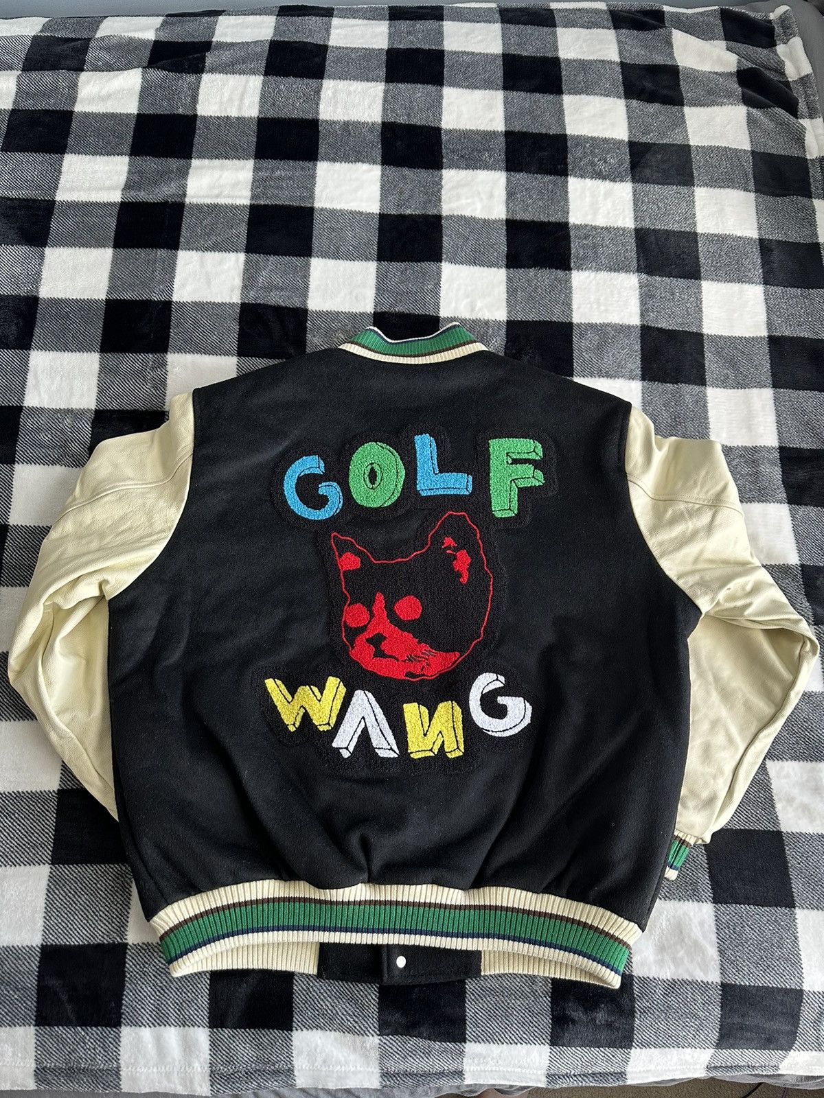 Golf Wang Golf Wang Wolf 10 Year Anniversary T-Letterman Jacket Large ...