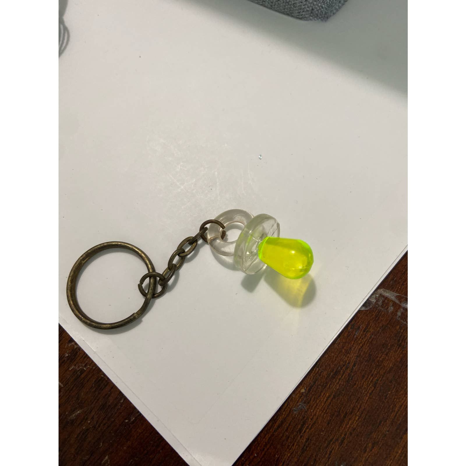 Vintage Vintage neon yellow pacifier keychain | Grailed