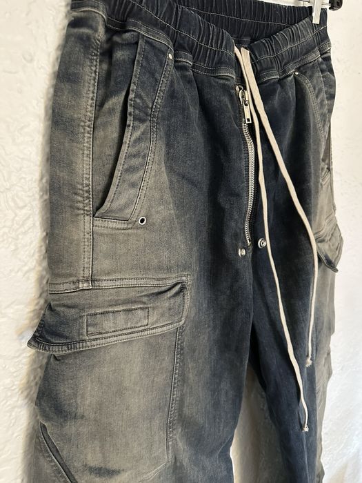 Rick Owens NEW SS23 EDFU DOUBLE CARGO JUMBO BELA PANTS DENIM LARGE 50 ...
