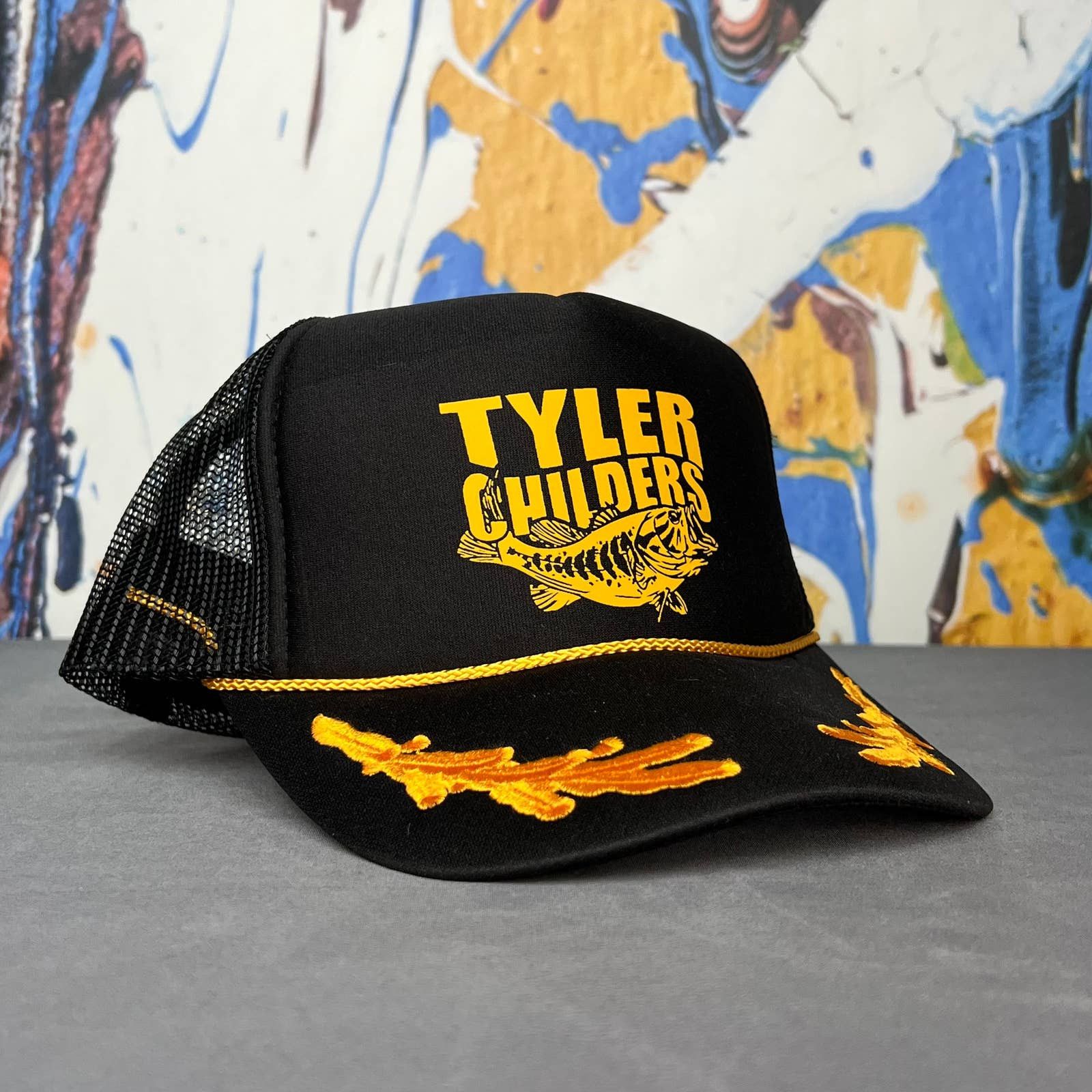 Hats × Otto Tyler Childers Oak Leaves x Bass Fish Official Snapback Hat ...