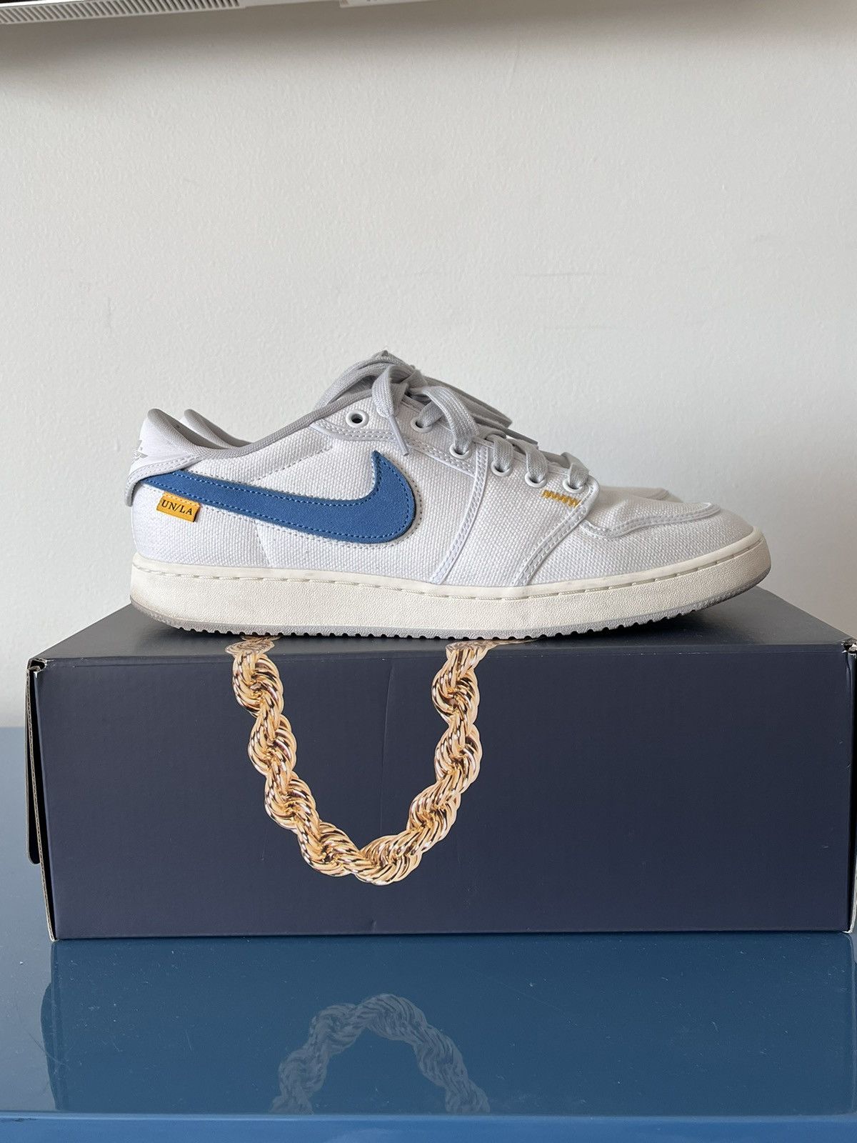 Jordan Brand Jordan 1 low ajko union white canvas | Grailed