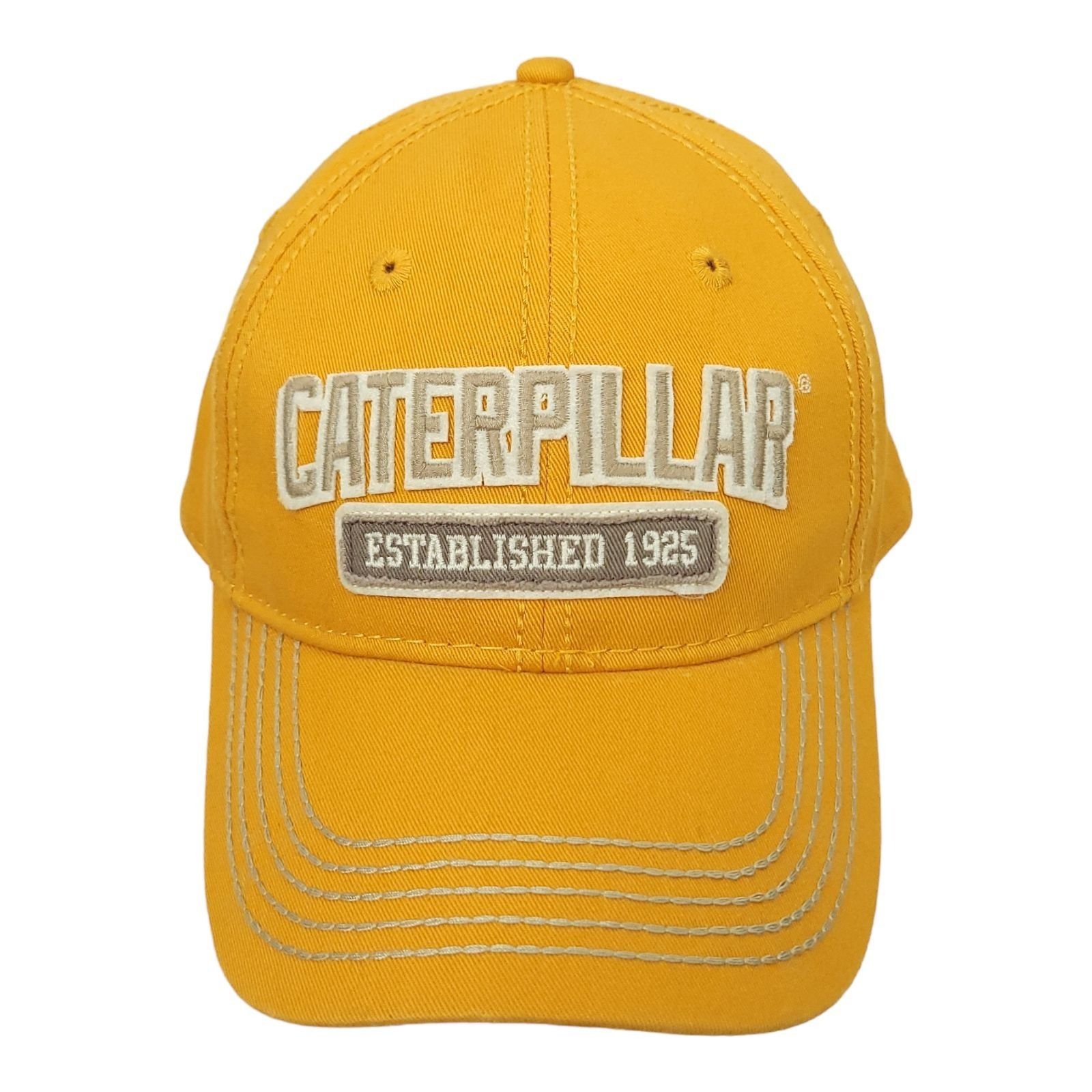 Caterpillar Caterpillar CAT Tuck Strap Cap Trucker Baseball Hat Yellow ...