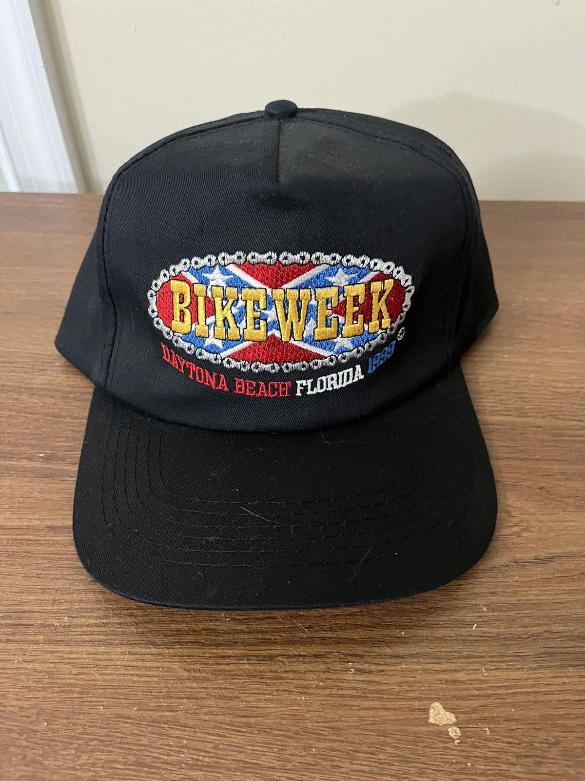 Vintage Vintage 90’s Bike Week 1999 Confederate Flag SnapBack Hat | Grailed