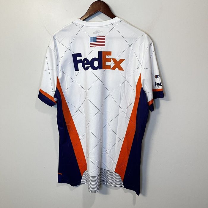 Vintage NASCAR Denny Hamlin #11 FedEx Joe Gibbs Racing Jersey | Grailed