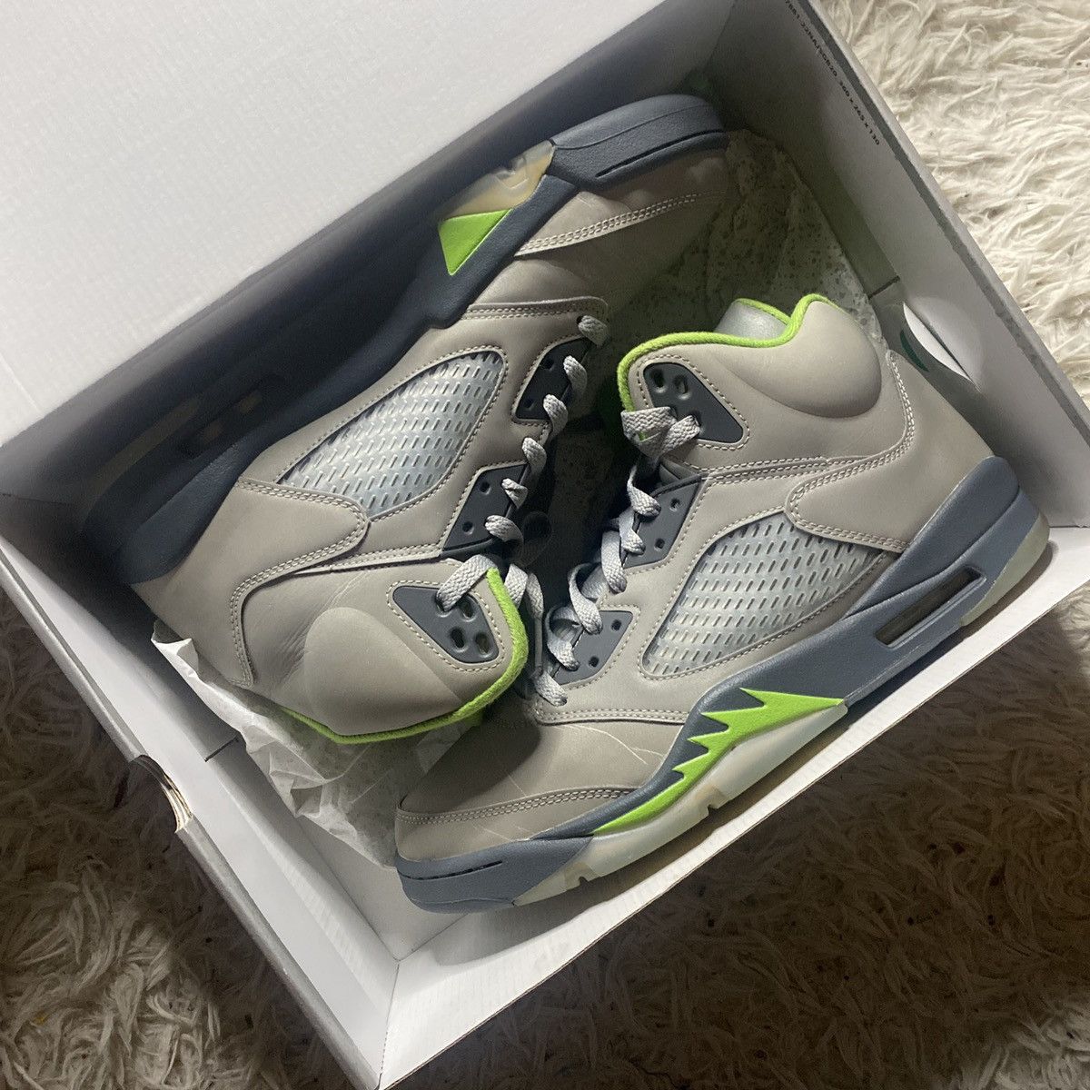 Jordan Brand × Nike Air Jordan Retro 5 Green Bean | Grailed