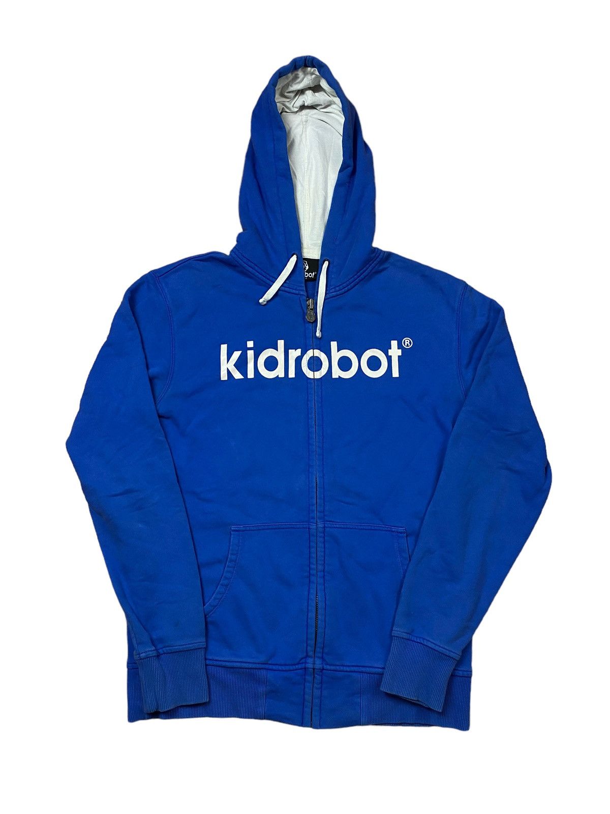 Art × Kid Robot × Streetwear Kid Robot Spell Out Zip Up Hoodie | Grailed