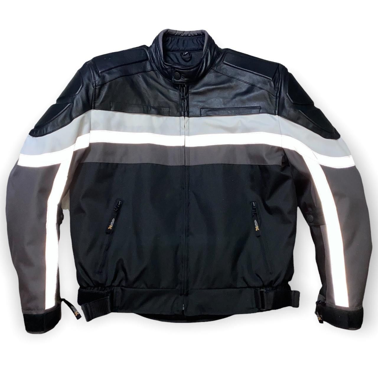 Xelement X-Element Protective Armor Leather Motorcycle Biker Jacket | Grailed