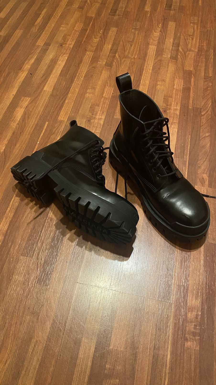 Balenciaga Balenciaga Leather Strike Boots | Grailed