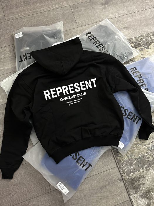 Represent Clo. Represent Owners Club Hoodie - Black | Grailed