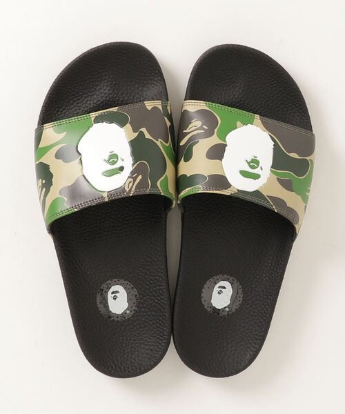 Bape A BATHING APE ABC CAMO SLIDE SANDALS M Green 29 | Grailed