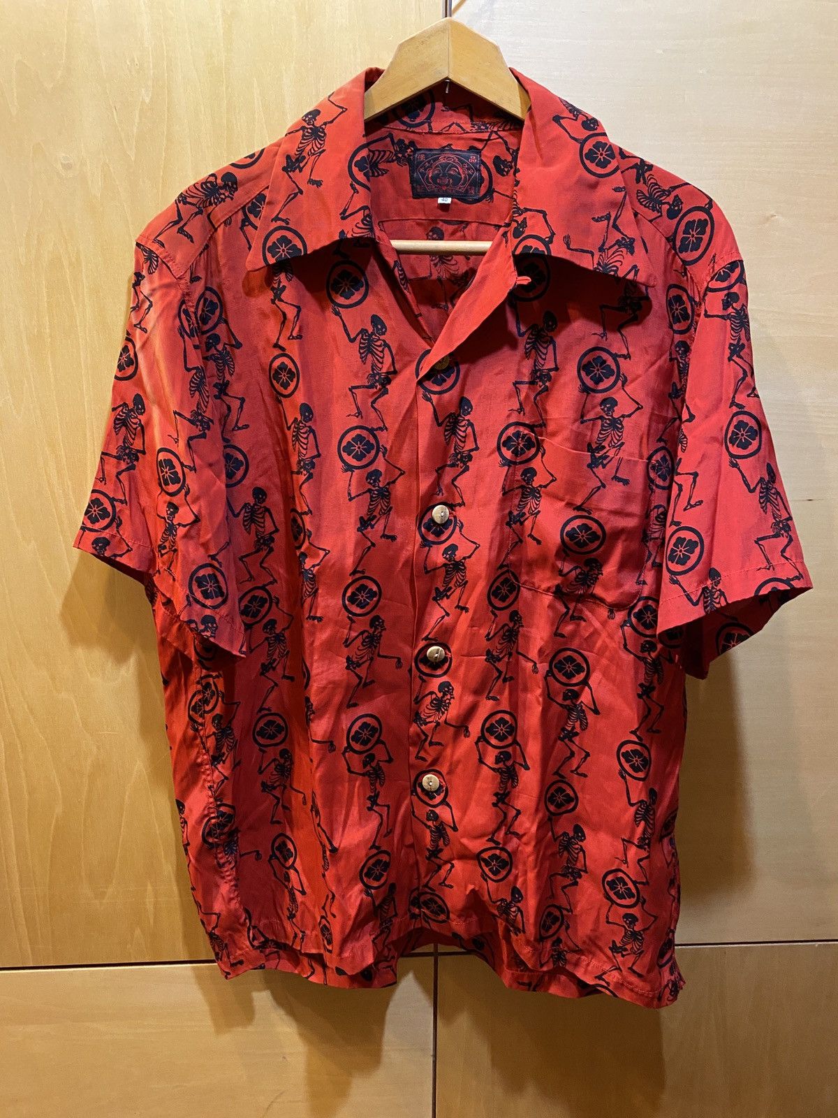 Evisu EVISU red skull Hawaiian shirts | Grailed
