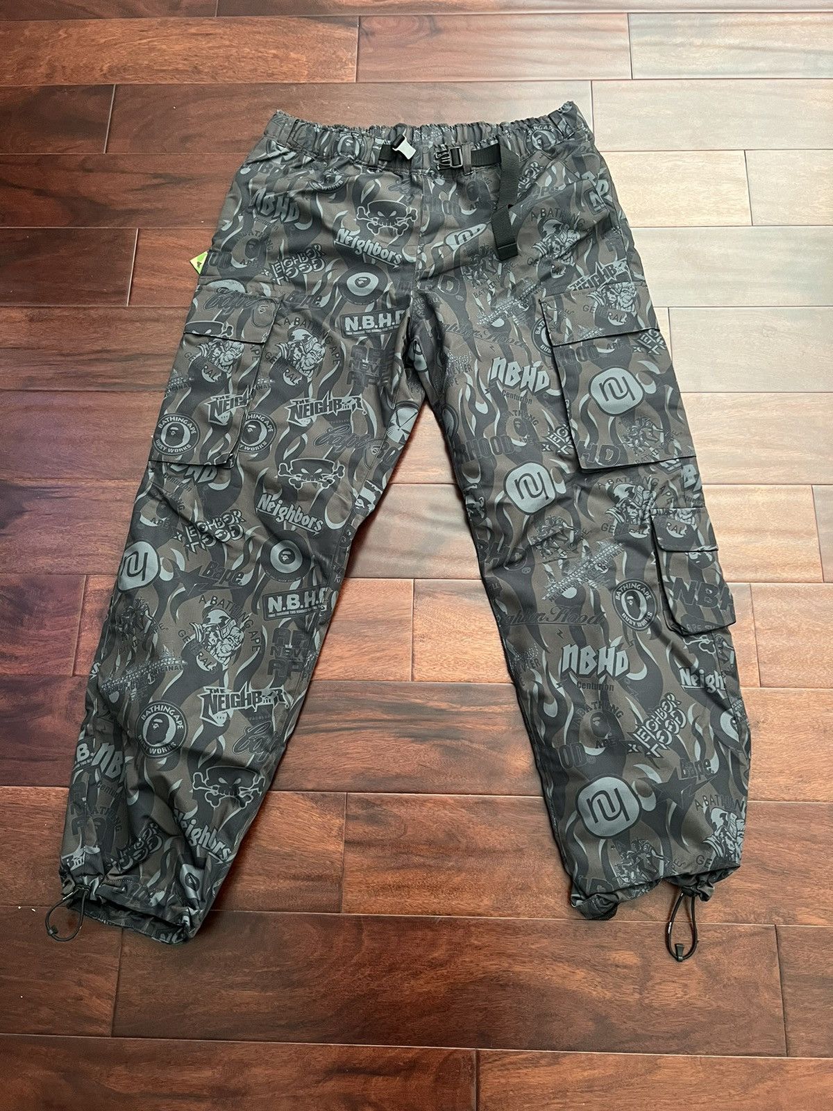 Bape × Neighborhood BAPE NBHD MULTI POCKET TRACK PANTS | Grailed