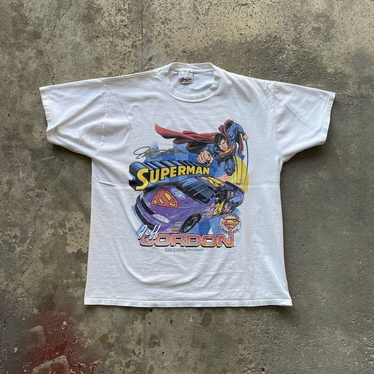 Vintage Vintage 1999 Superman Jeff Gordon Nascar T-Shirt | Grailed
