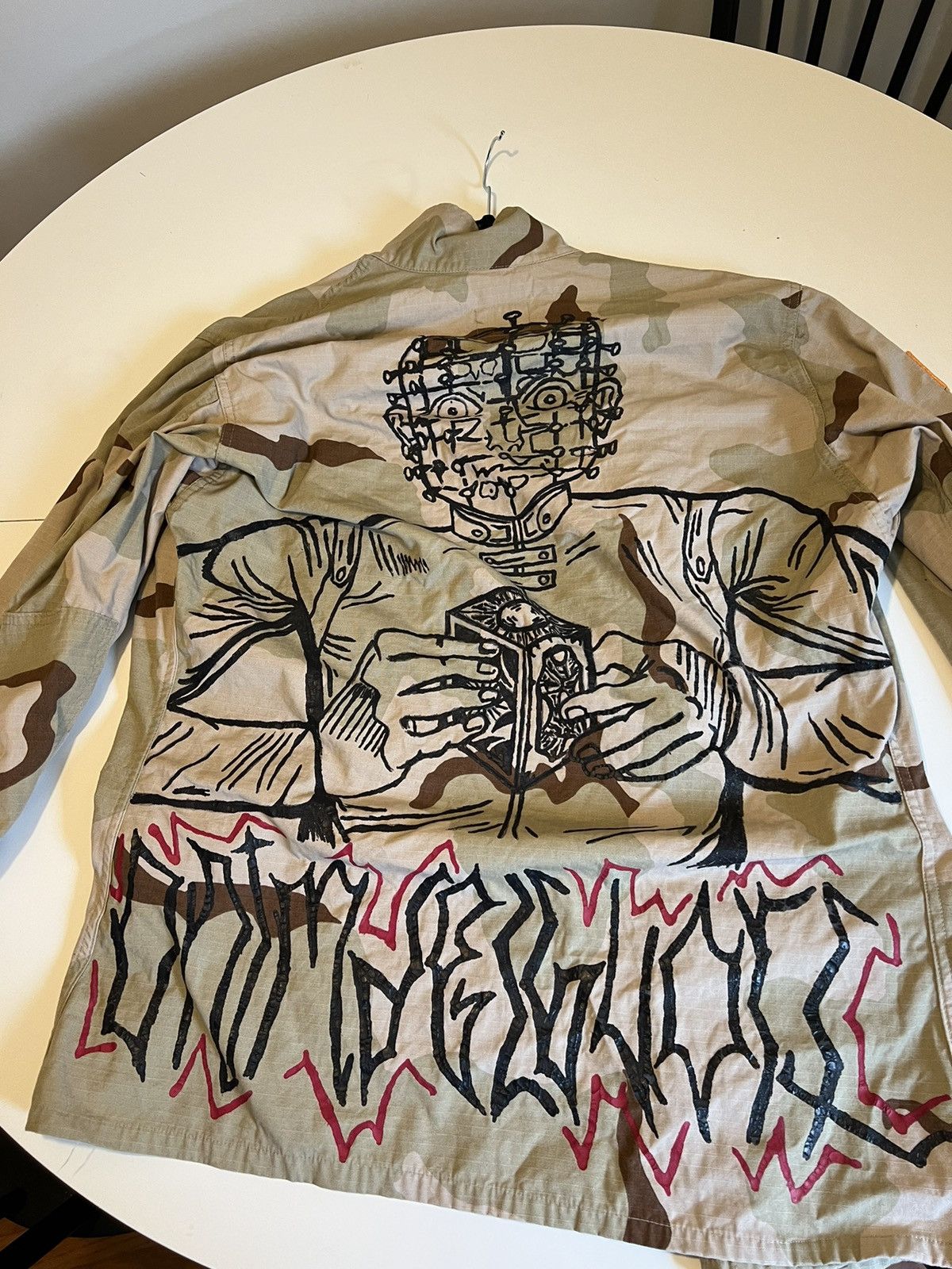 Custom × Military × Vintage Hellraiser custom airborne jacket | Grailed