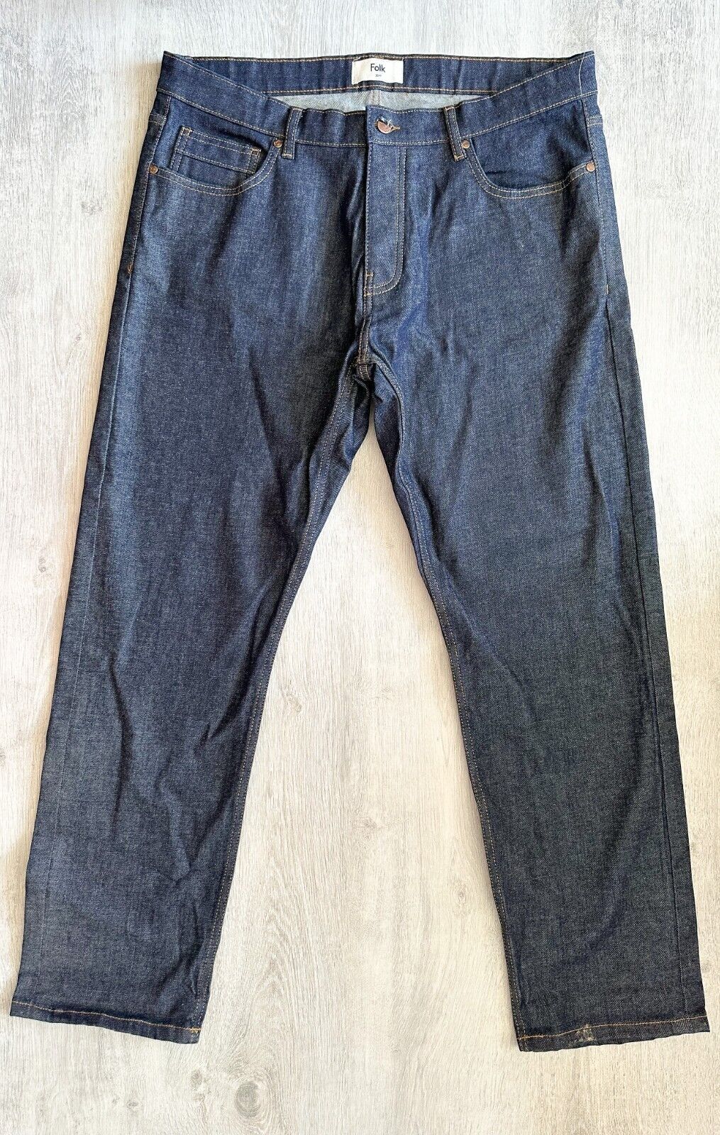 Folk FOLK Mens 13.5oz Stretch Selvedge Denim Straight Fit Jeans | Grailed