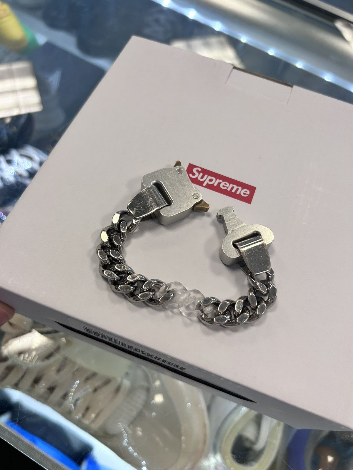 1017 ALYX 9SM × Alyx Alyx Silver/Translucent Bracelet with adjustable ...