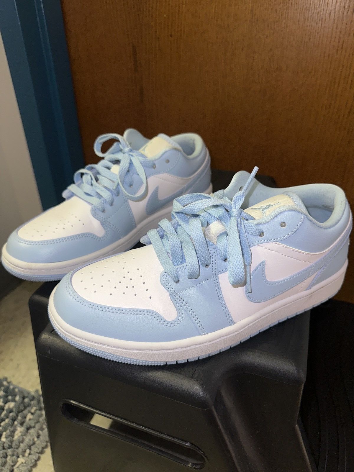 Jordan Brand White Ice Blue Jordans | Grailed