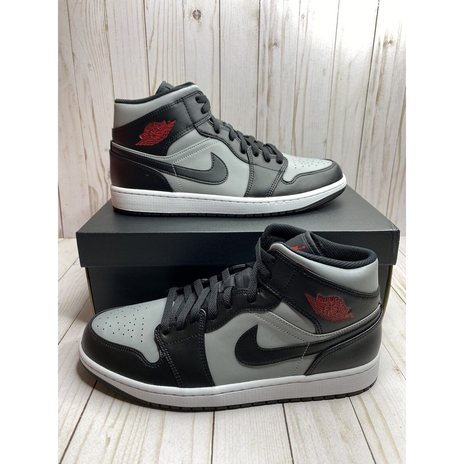 Nike Nike Air Jordan 1 Mid Shadow Red Grey Black Mens Size 9.5 | Grailed