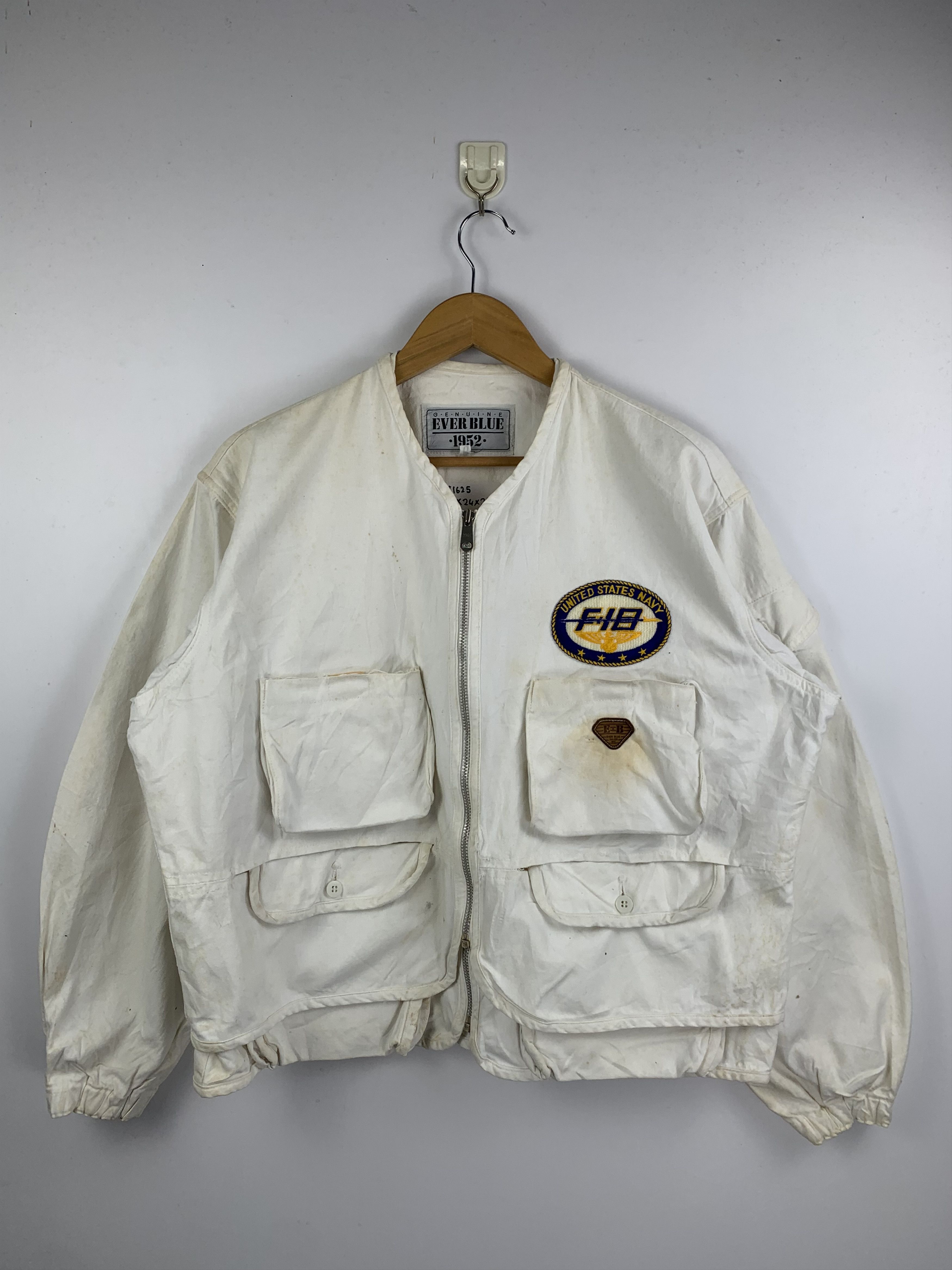Military × Vintage Vintage 80s US Navy Bomber Jacket Multipocket | Grailed