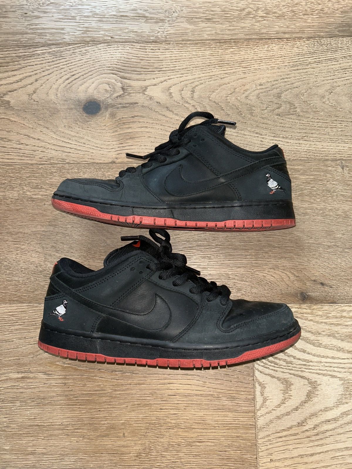 Nike Black Pigeon Nike SB Dunks with SF New era cap | Grailed