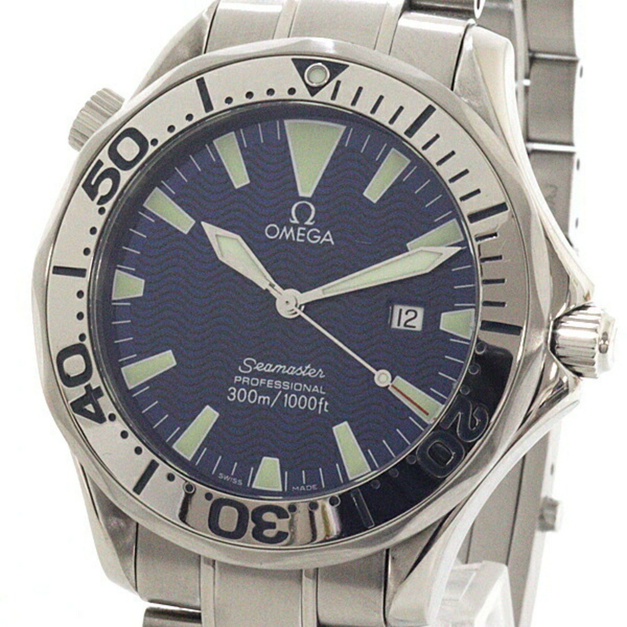 Omega Omega men's watch Seamaster Professional 300 2265.80 blue dial ...