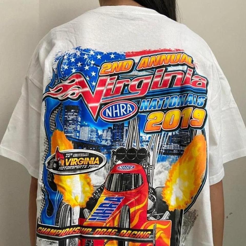 NASCAR NHRA Nationals Nascar Graphics White Tee Shirt | Grailed
