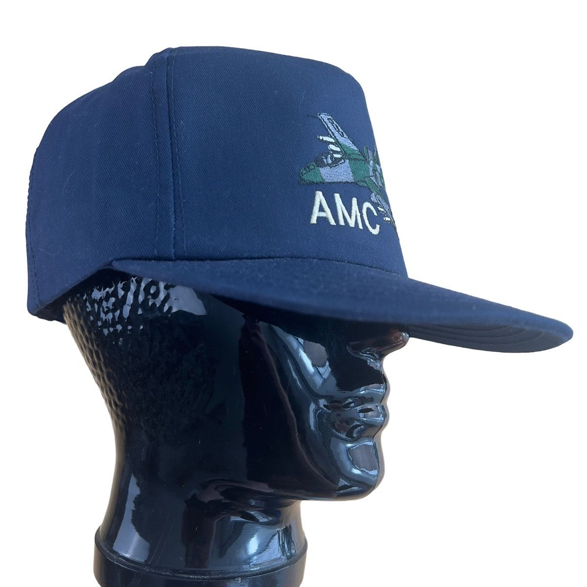 Streetwear × Vintage Vintage AMC Fighter Plane Trucker Hat OS Black ...