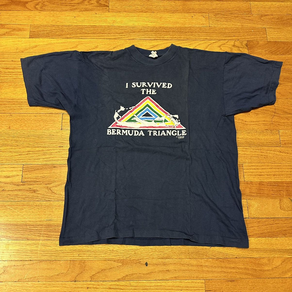 Vintage VTG Single Stitch “I Survived The Bermuda Triangle” Shirt | Grailed
