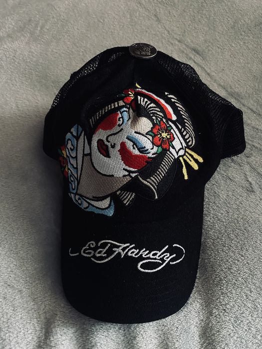Ed Hardy Japanese style Ed Hardy Tattoo Trucker hat | Grailed