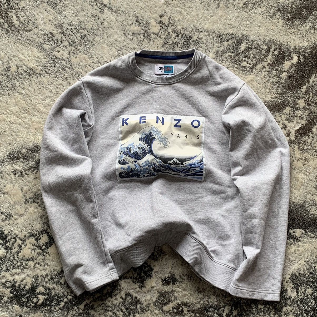 Kenzo Kenzo hokusai wave sweatshirt iconic japan wave | Grailed