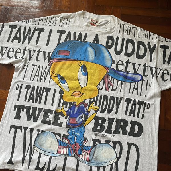 Vintage Vintage Tweety All Over Print 90s tee | Grailed
