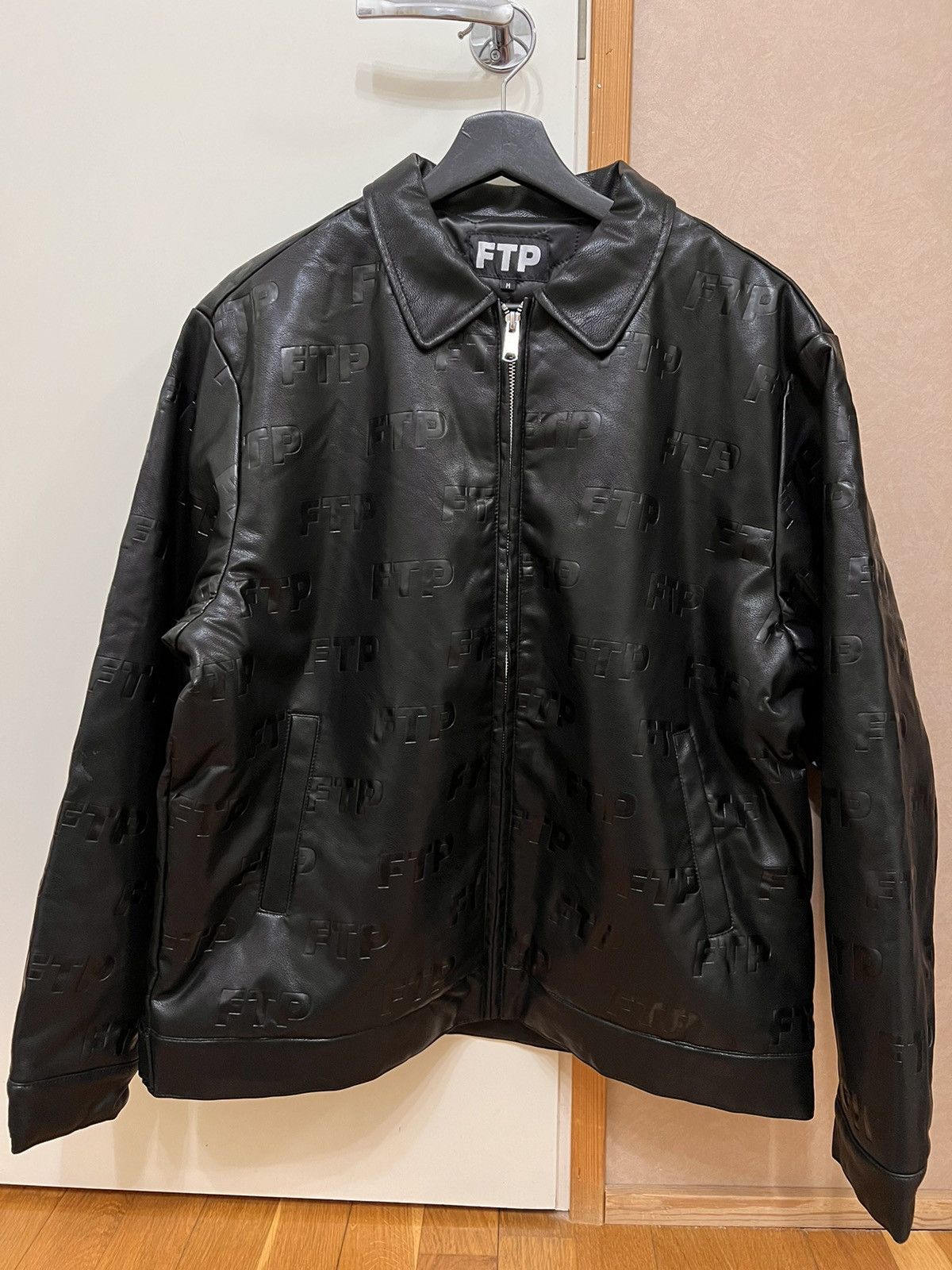 Fuck The Population FTP Allover Faux Leather Jacket | Grailed