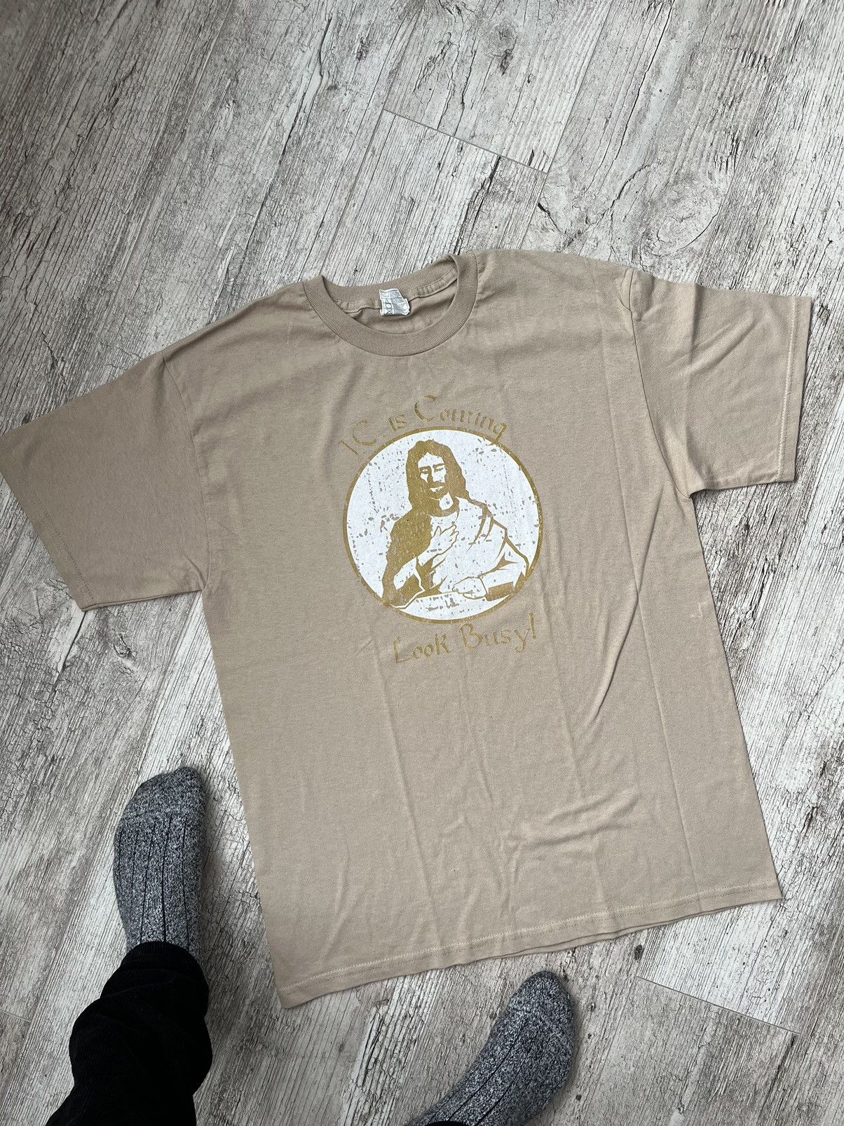 Religion × Vintage Vintage Jesus tee look busy 00s y2k religion | Grailed