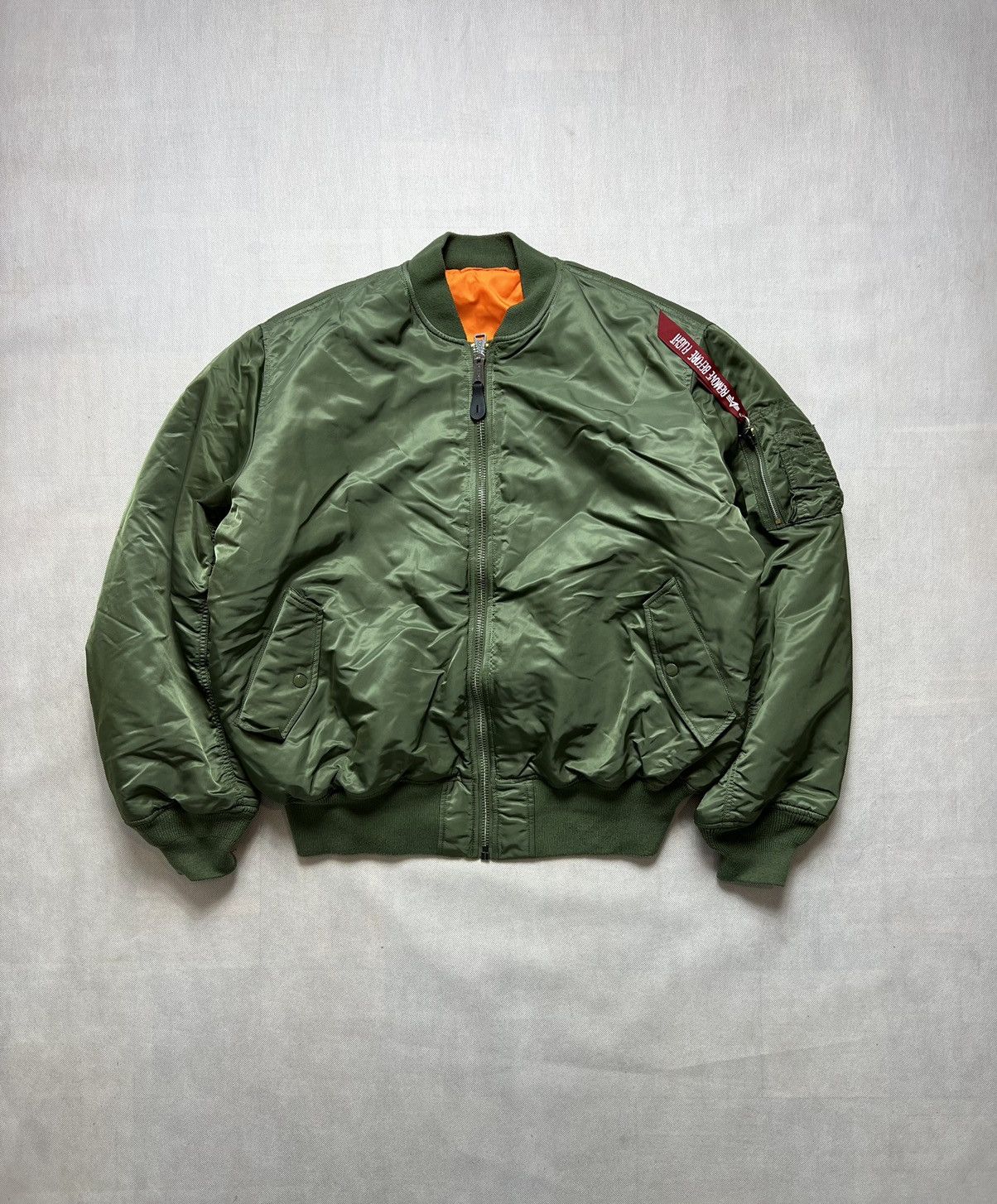 Alpha Industries Rare bomber jacket Alpha Industries flyers ma1 army ...