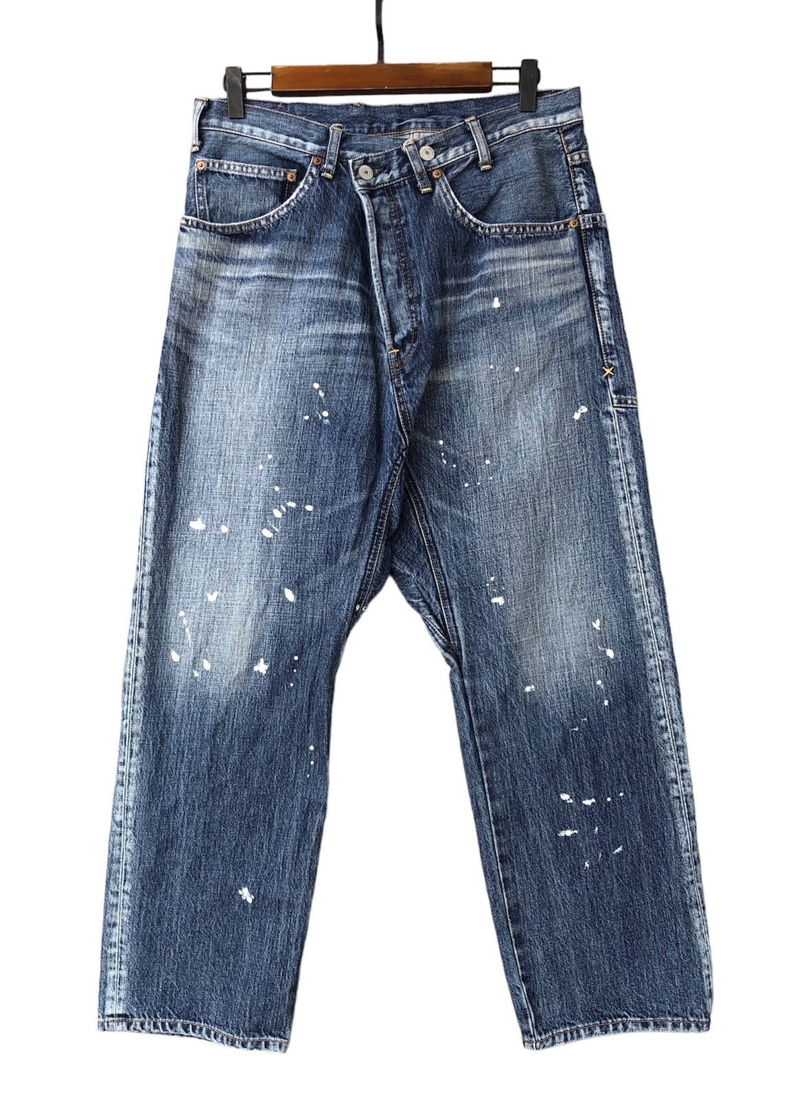 Japanese Brand × Streetwear Unisex RNA Kapital Style Paint Splash Denim ...