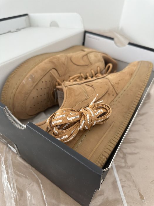 Supreme Nike Air Force 1 Low SP Supreme Wheat | Grailed