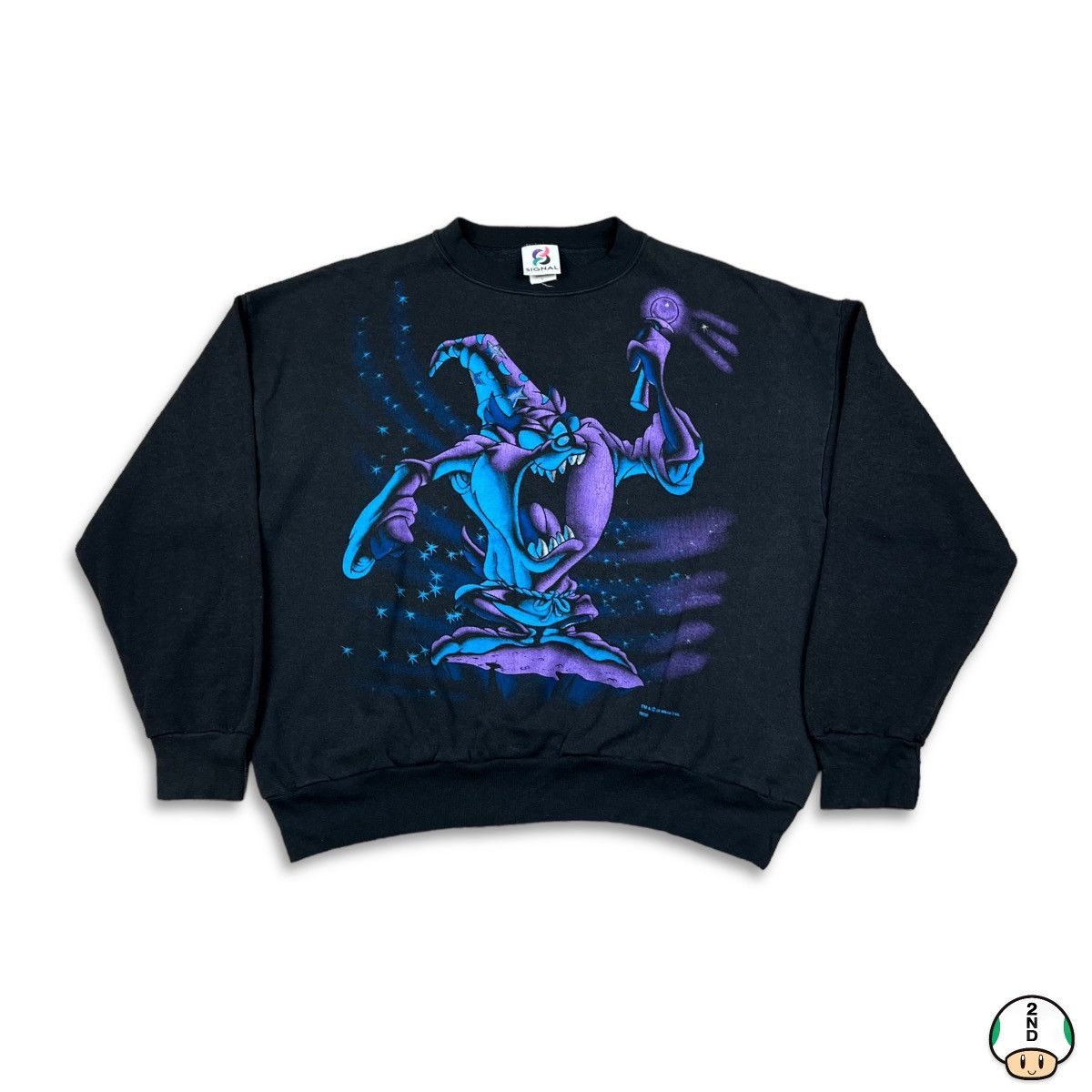 Vintage Vintage 1996 Looney Tunes Tazmanian Devil Wizard Sweatshirt | Grailed