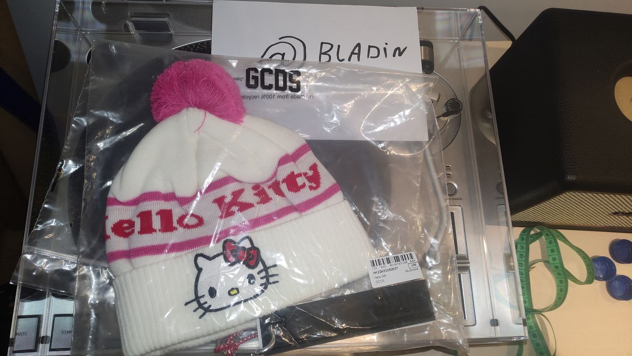 LIL PEEP BRAND NEW GCDS x hello kitty beanie (white) | Grailed
