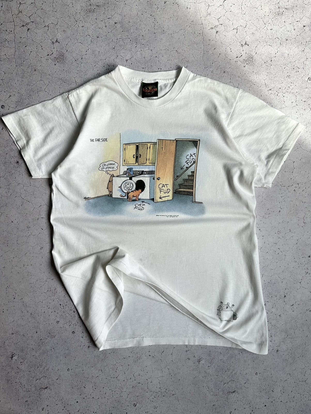 Comics × Streetwear × Vintage 1990 Vintage The Far Side Cat Fud Tee ...