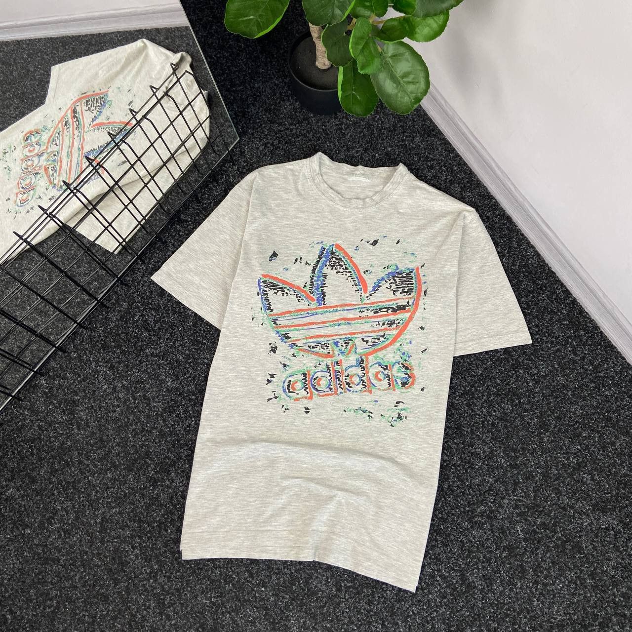 Adidas × Streetwear × Vintage Vintage 2000s Adidas Big Logo Oversized T ...